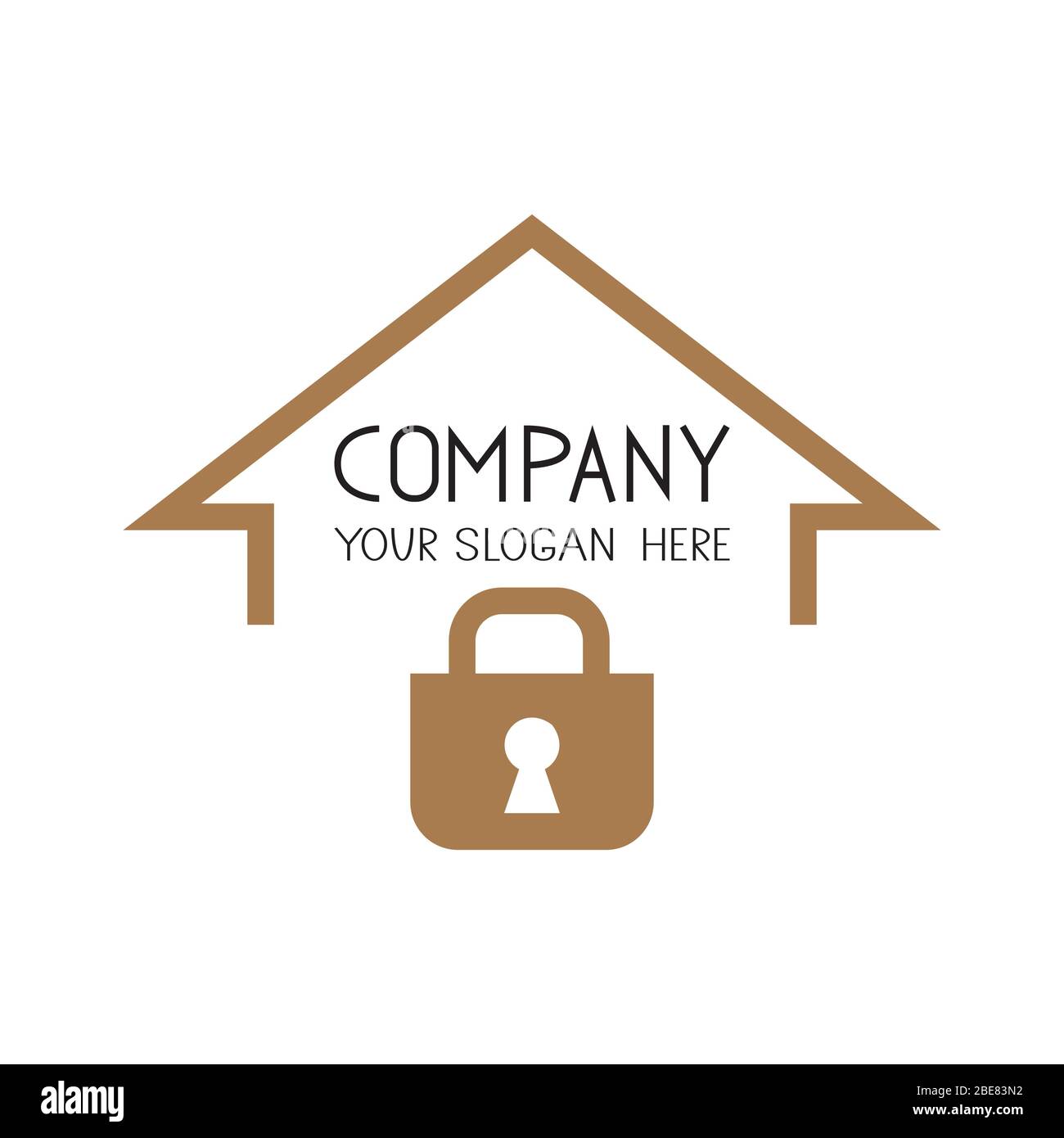 Lock house flat design logo sign. Padlock icon Stock Vector Image & Art ...