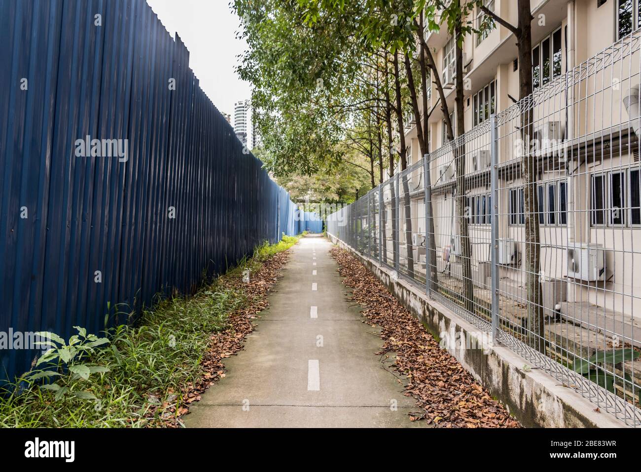 Walk between construction sites and boundaries in Kuala Lumpur ...
