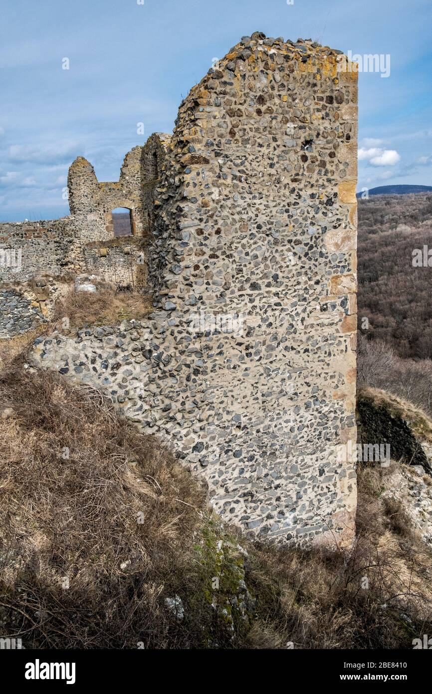 Somoska castle ruins, Slovak republic. Travel destination ...