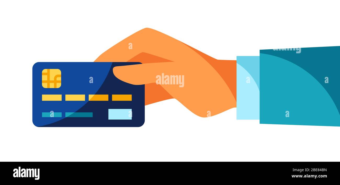 Credit card finance man Stock Vector Images - Alamy