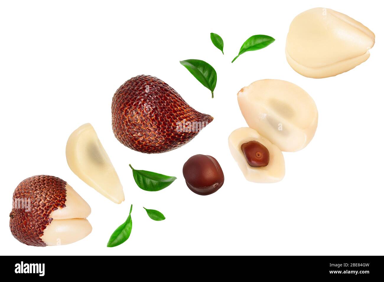 Salak snake fruit isolated on white background with clipping path and ...