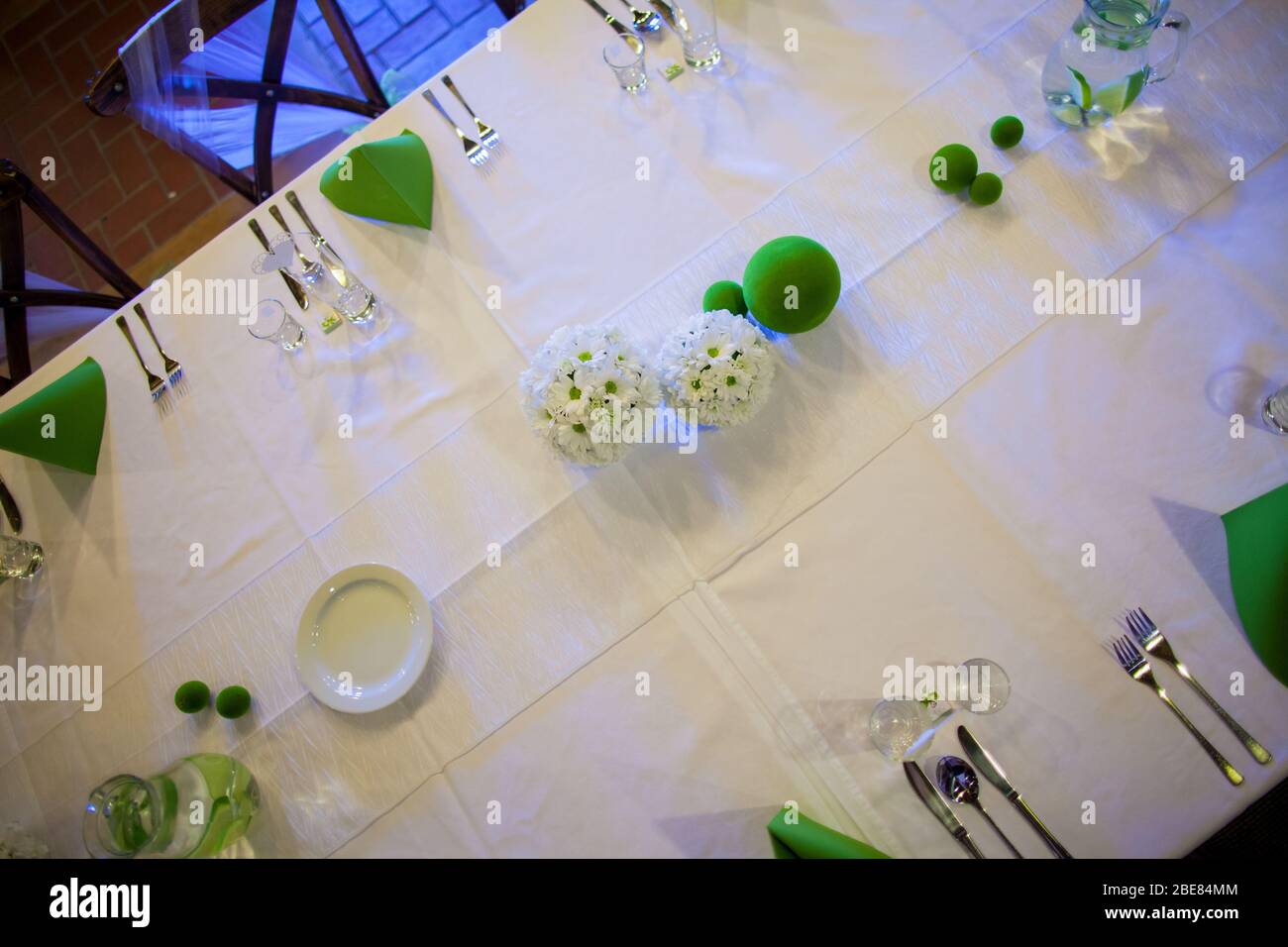 Wedding Reception Table Setting Aerial Top View Luxury, elegant wedding ...