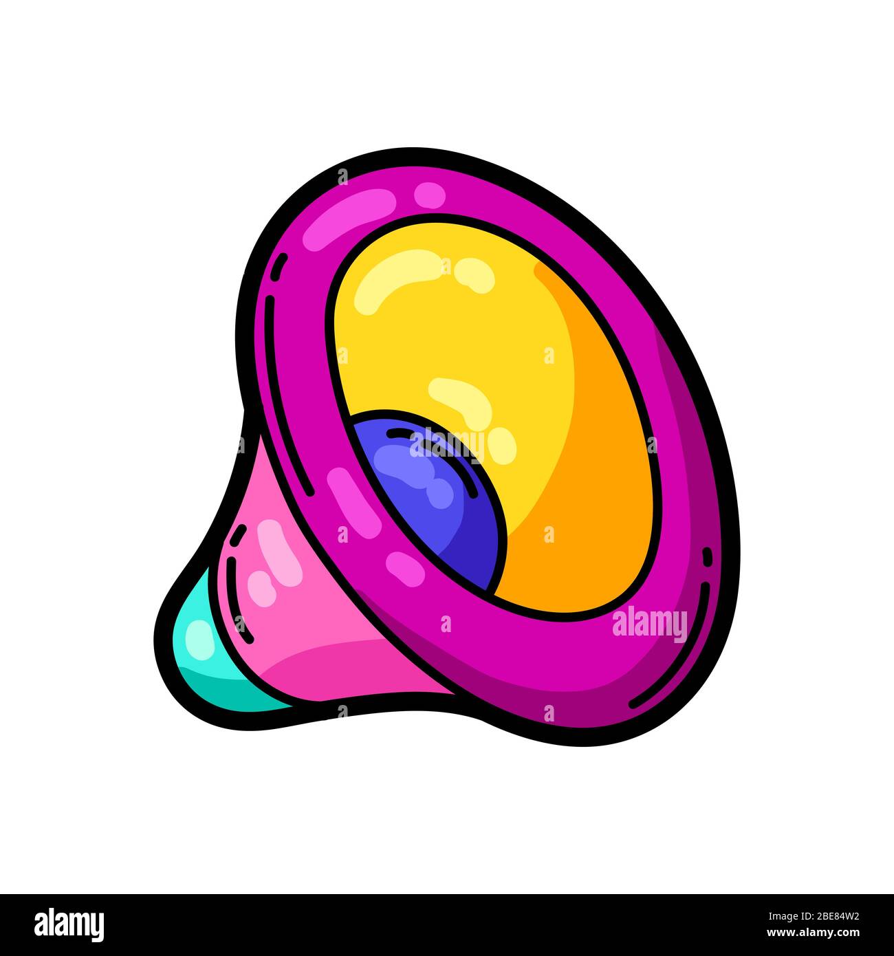 Illustration of cartoon musical loudspeaker Stock Vector Image & Art ...