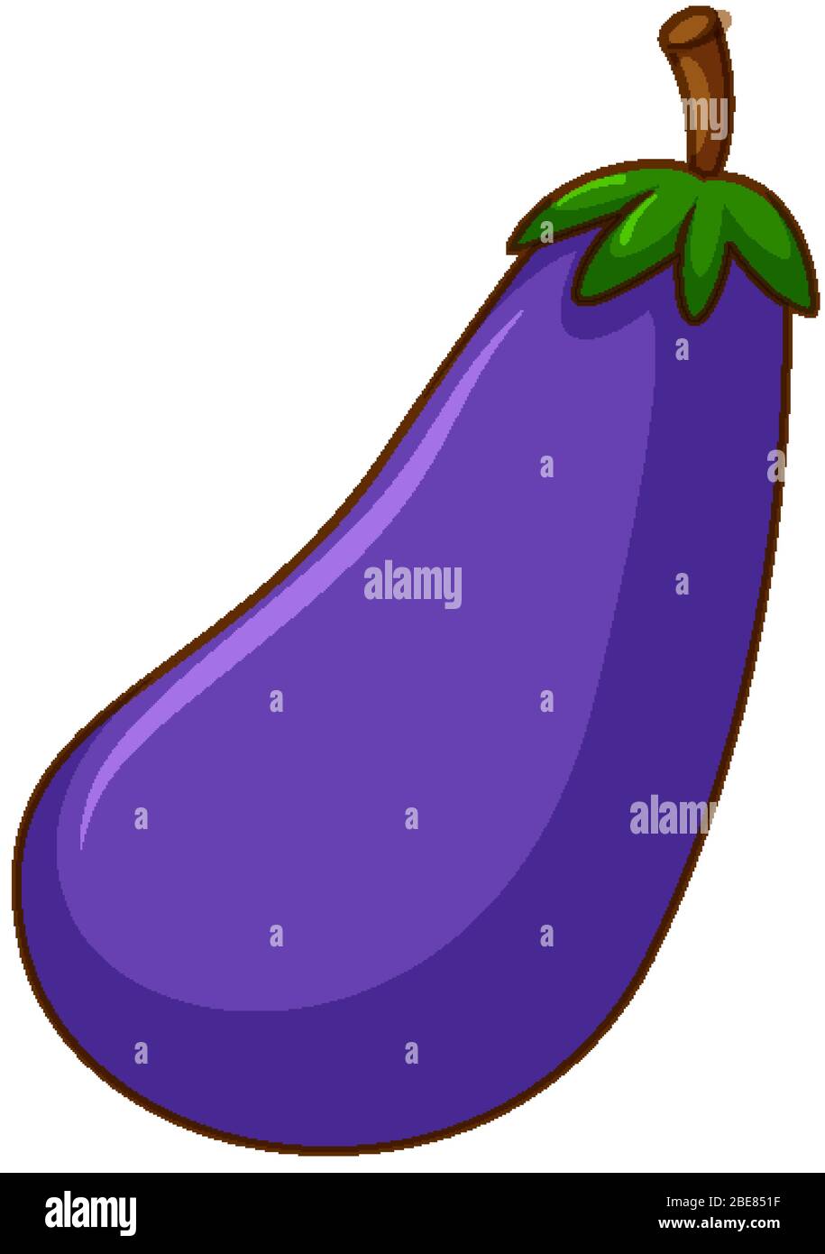 One eggplant on white background illustration Stock Vector Image & Art ...