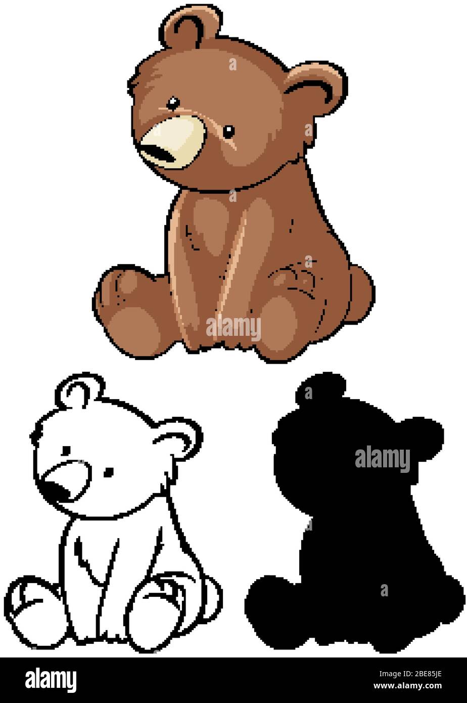 Set of bear cartoon illustration Stock Vector Image & Art - Alamy