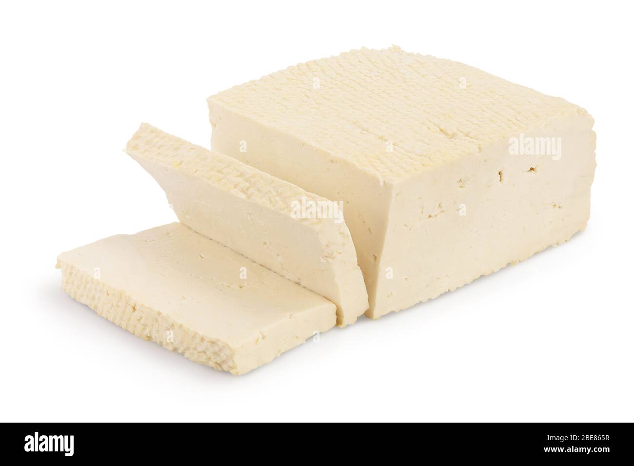 tofu cheese isolated on white background with clipping path and full ...