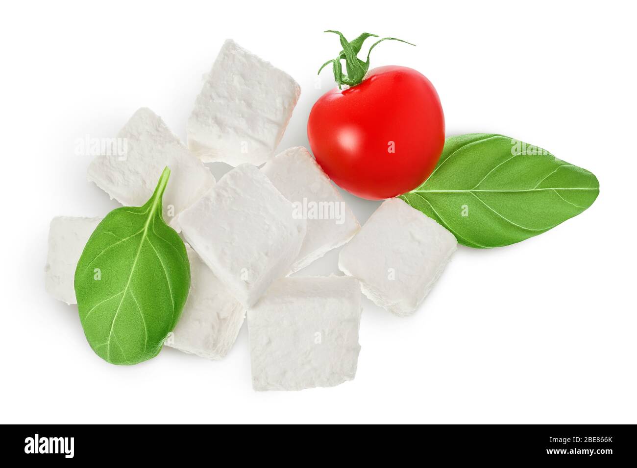 Feta cheese isolated on white background. With clipping path and full ...