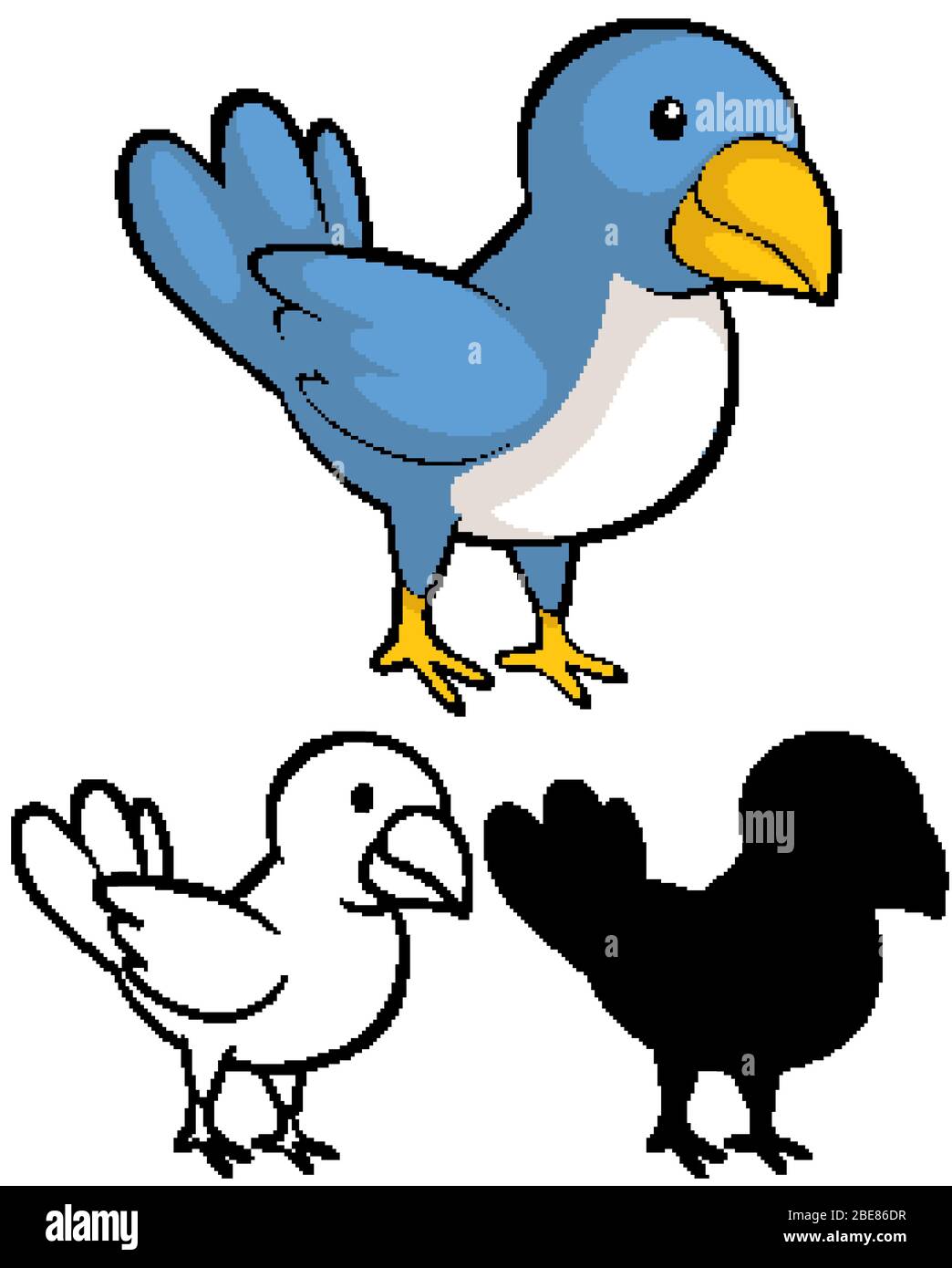 Set of bird cartoon illustration Stock Vector Image & Art - Alamy