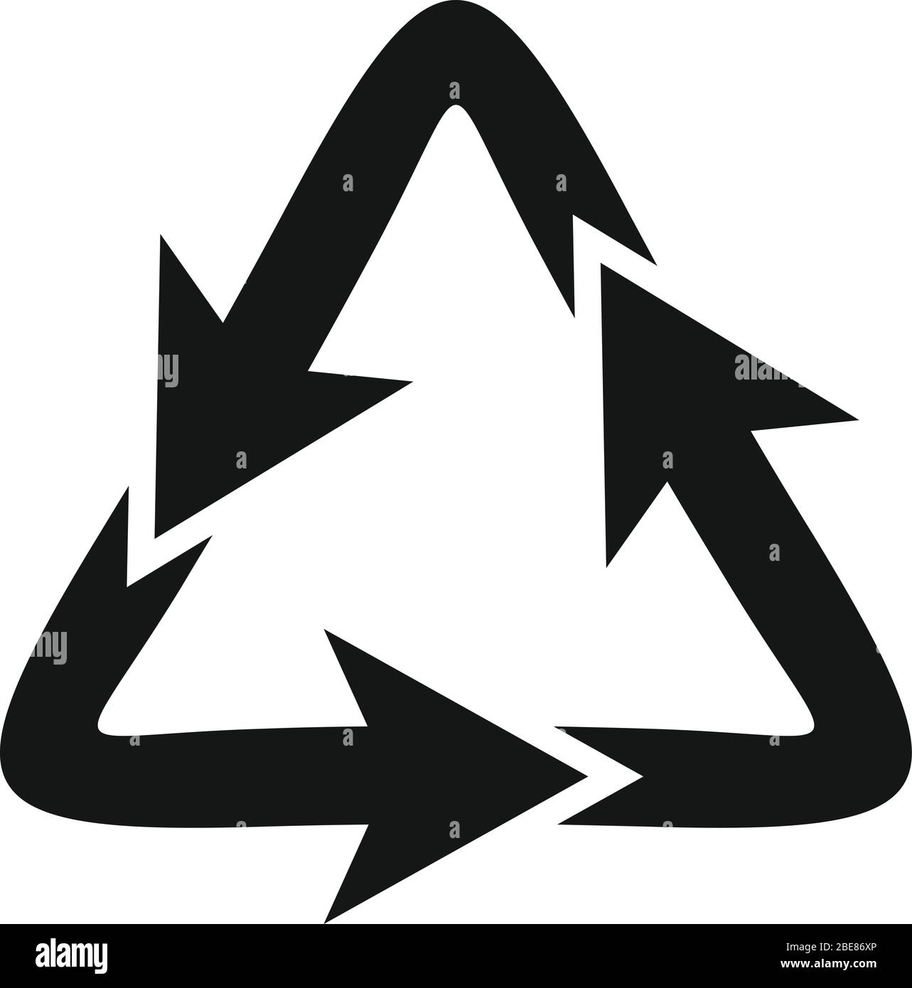 Recycling triangle icon. Simple illustration of recycling triangle ...