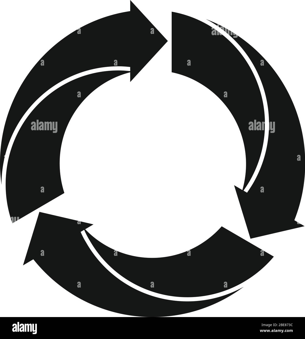 Recycling arrows icon. Simple illustration of recycling arrows vector ...
