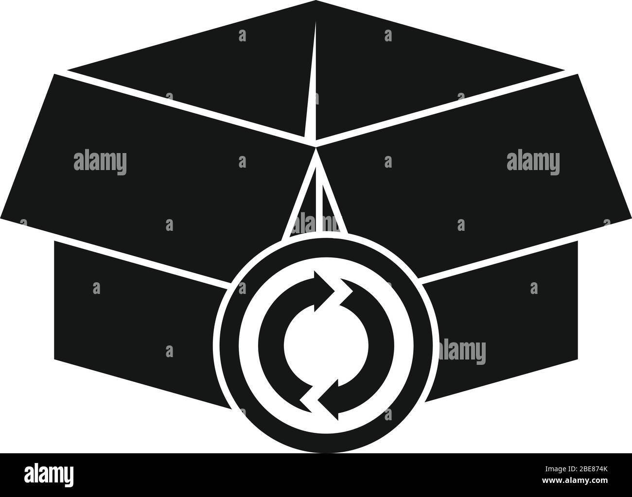 Carton recycling box icon. Simple illustration of carton recycling box ...