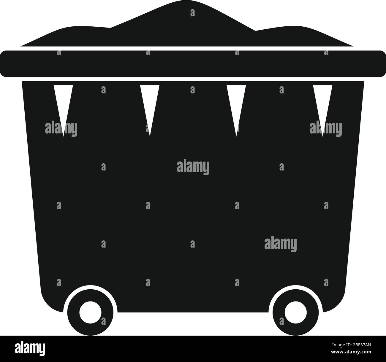 Garbage container icon. Simple illustration of garbage container vector ...