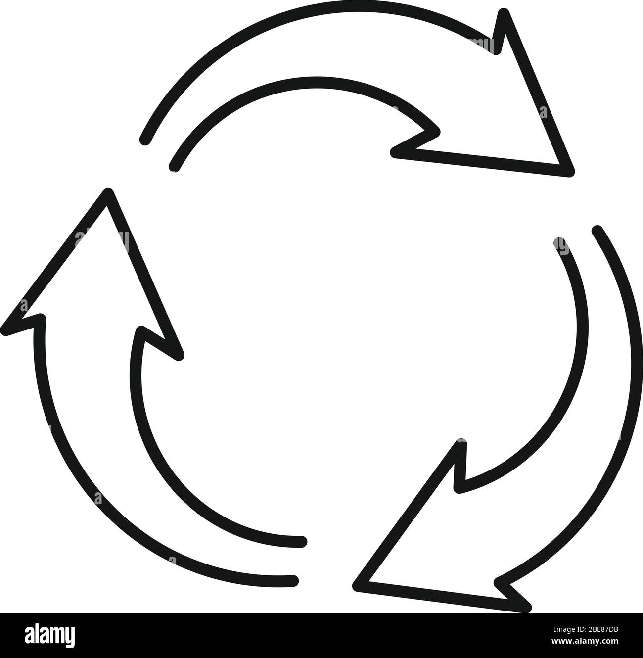 Environment recycling icon. Outline environment recycling vector icon ...
