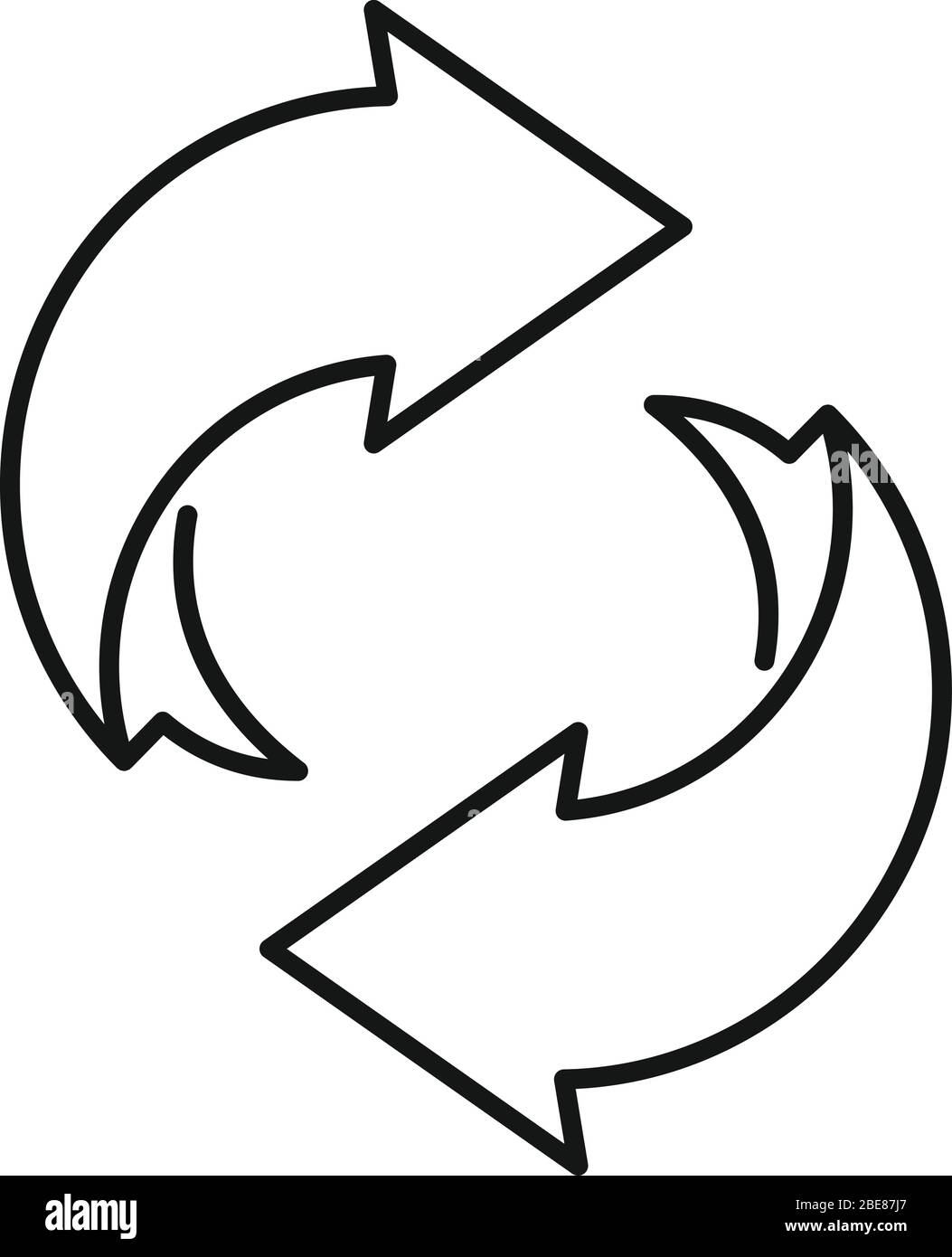 Recycling icon. Outline recycling vector icon for web design isolated ...