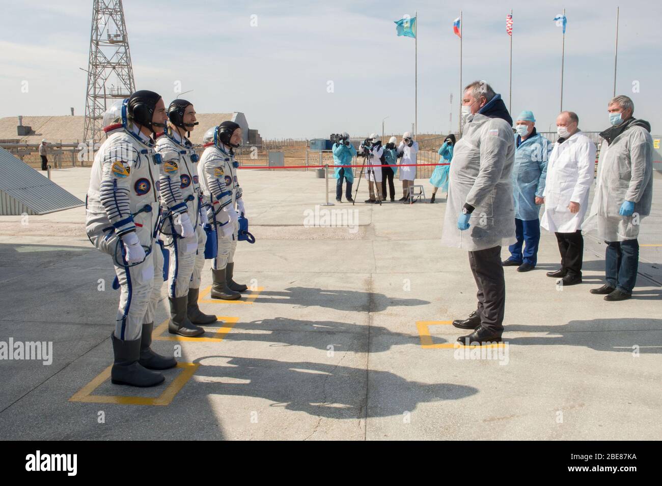 BAIKONUR, KAZAKHSTAN - 09 April 2020 - Expedition 63 Preflight ...