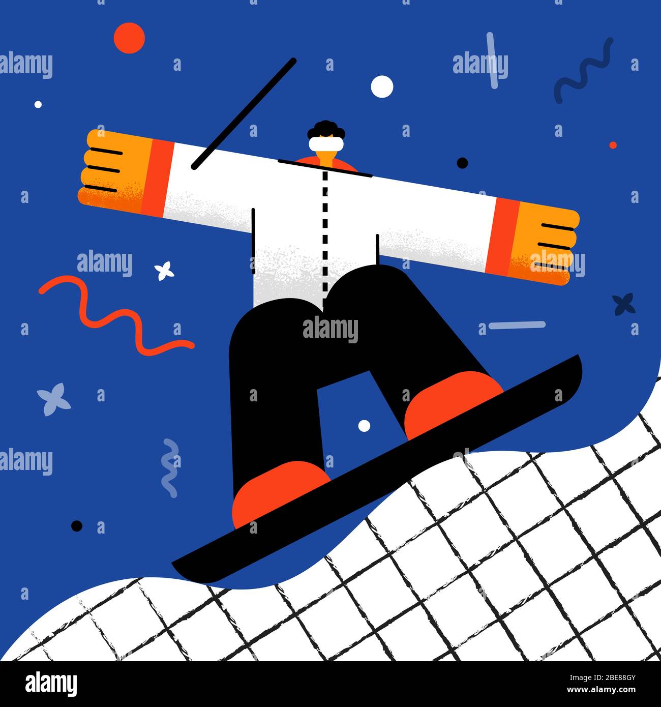 Cartoon snowboarder hi-res stock photography and images - Alamy