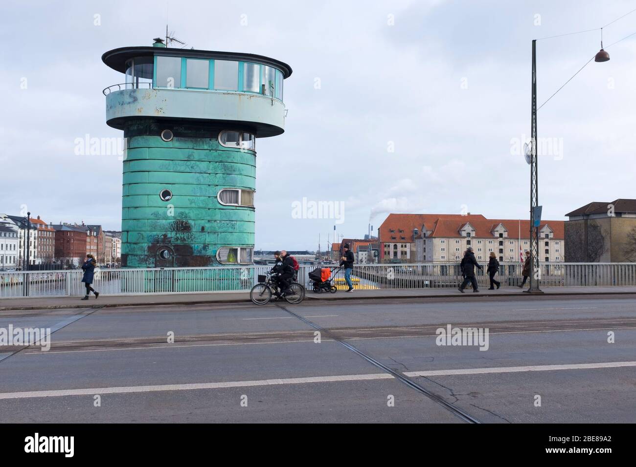 Green Bridge House on Langebro (Long Bridge) in Copenhagen, the capital ...