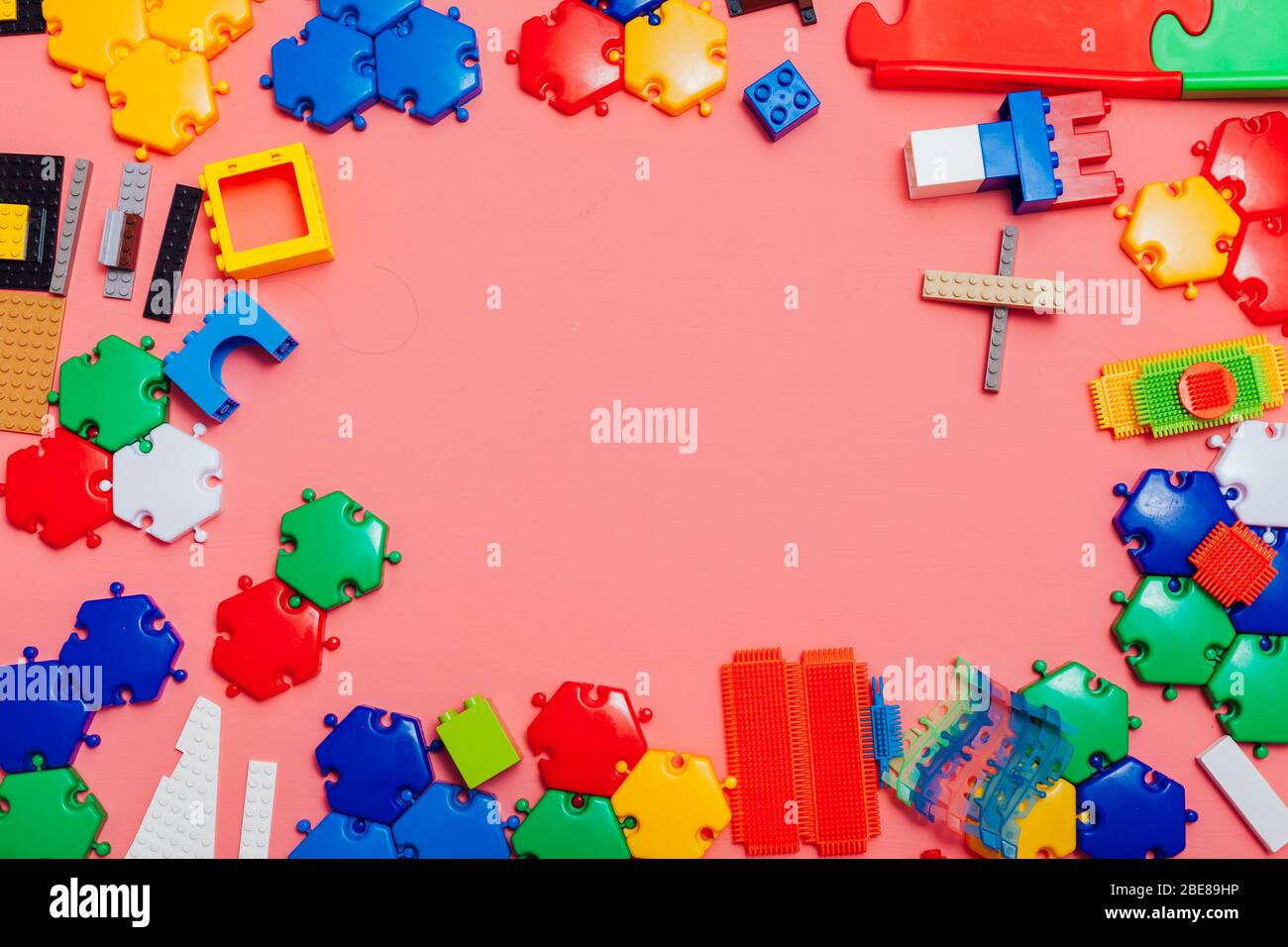 Children's developing game designer on a pink background Stock Photo ... Children's developing game designer on a pink background Stock Photo ...