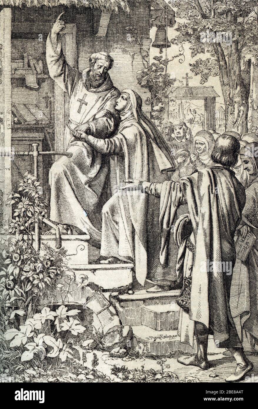"Heloise d'Argenteuil (1094-1164) recue par le theologien et philosophe ...