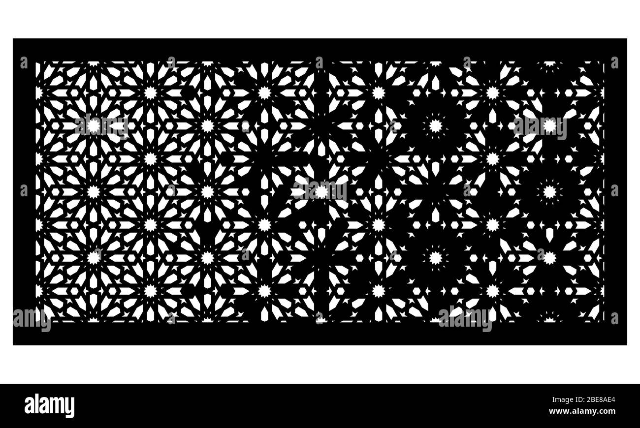 Decorative vector panel for laser cutting. Template for interior ...