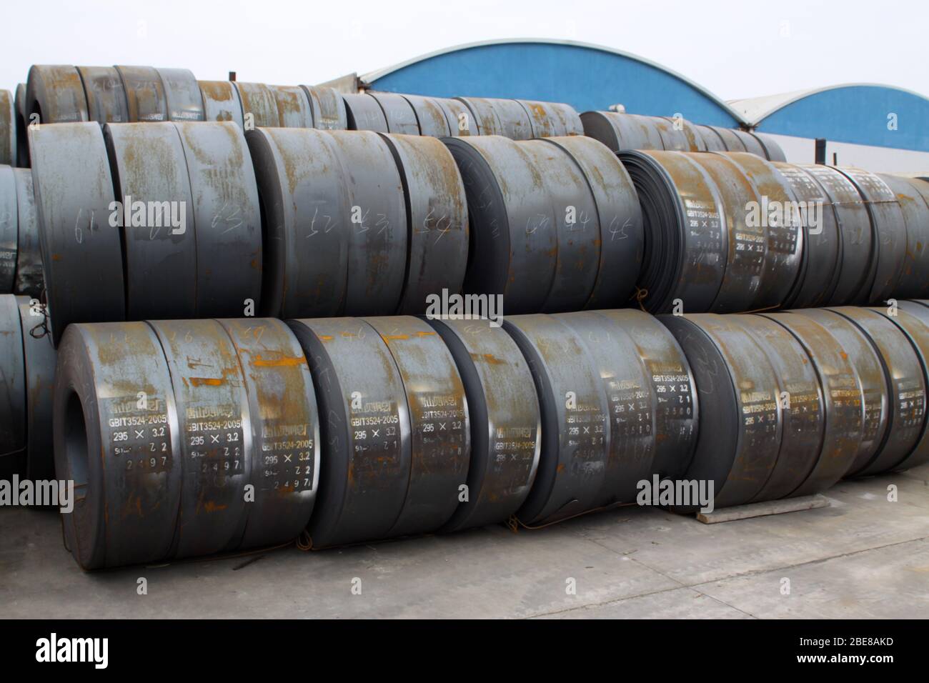 raw materials strip in the internal of a steel manufacturing plant ...