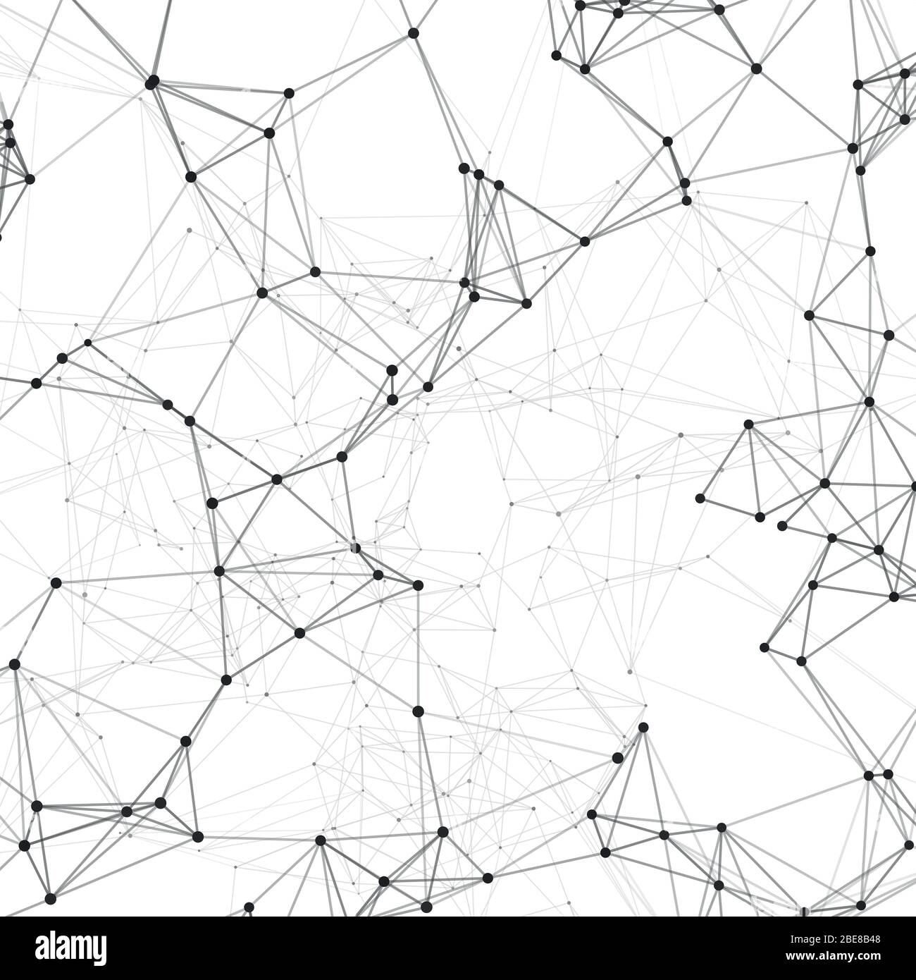 Molecular and atom structure with plexus 3d polygons. Creative vector ...