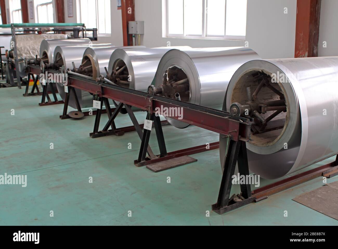 raw materials strip in the internal of a steel manufacturing plant ...