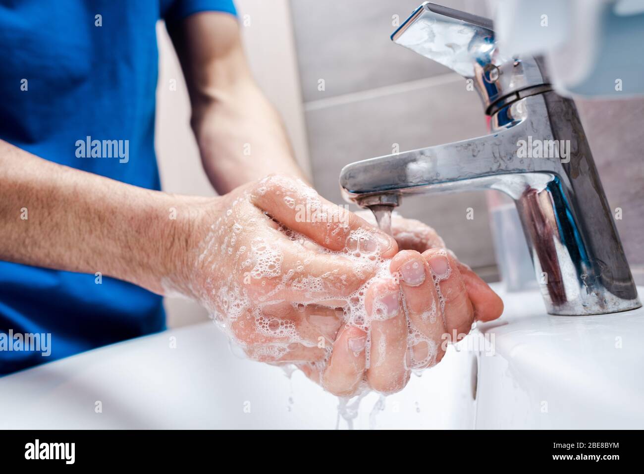 Soapy hands hi-res stock photography and images - Alamy