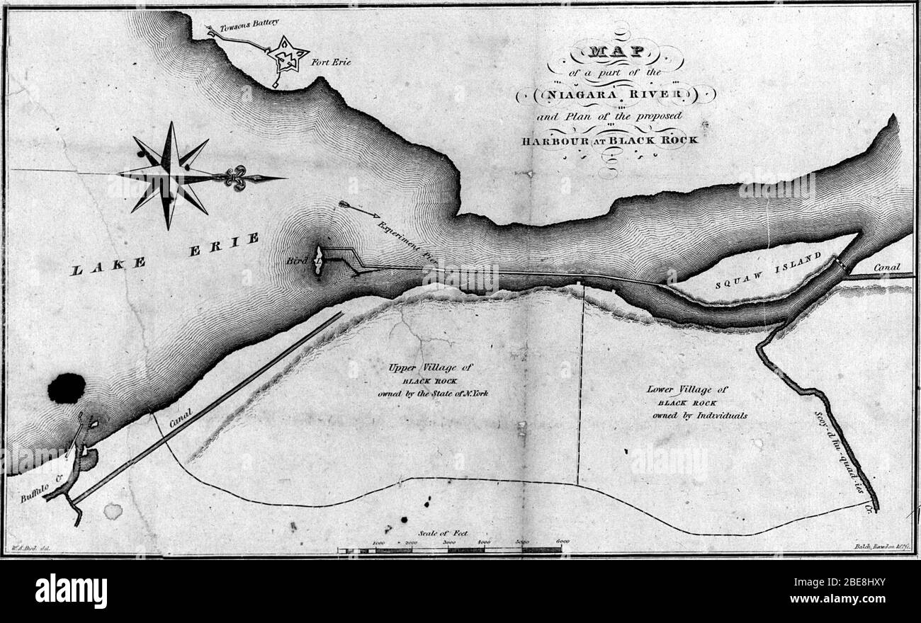 Niagara river map hi-res stock photography and images - Alamy