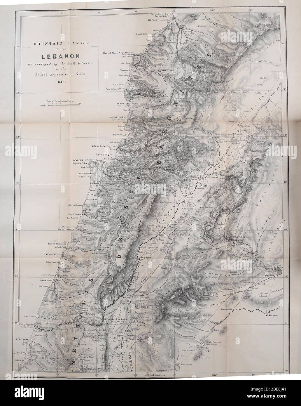 Historical lebanon map hi-res stock photography and images - Alamy