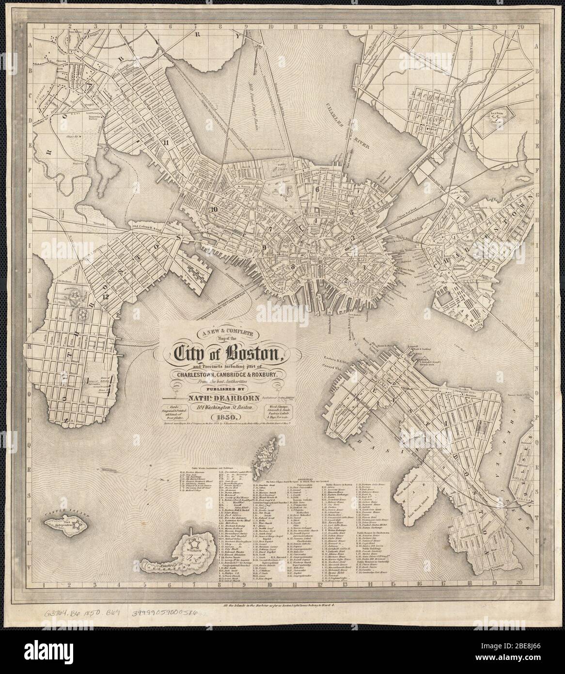 Map Of Boston 1850 High Resolution Stock Photography and Images - Alamy