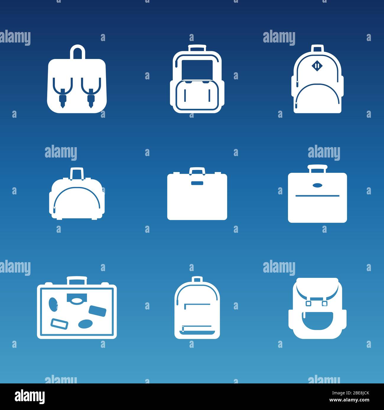 Vector image set flat white Stock Vector Images - Alamy