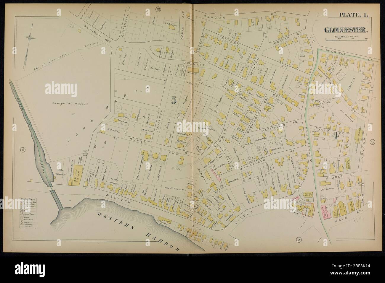 Map of gloucester hi-res stock photography and images - Alamy