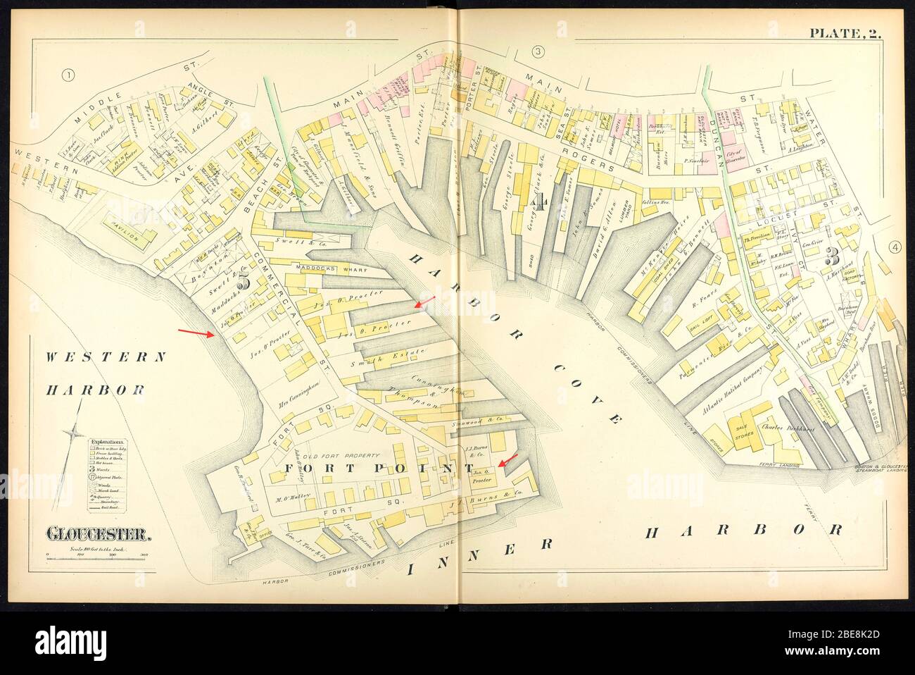 Gloucester massachusetts map hi-res stock photography and images - Alamy