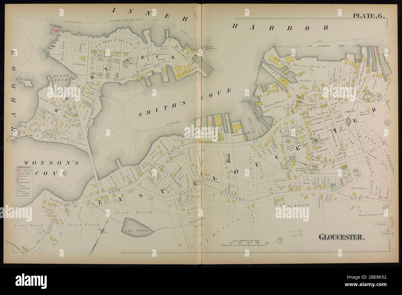 Map of gloucester hi-res stock photography and images - Alamy