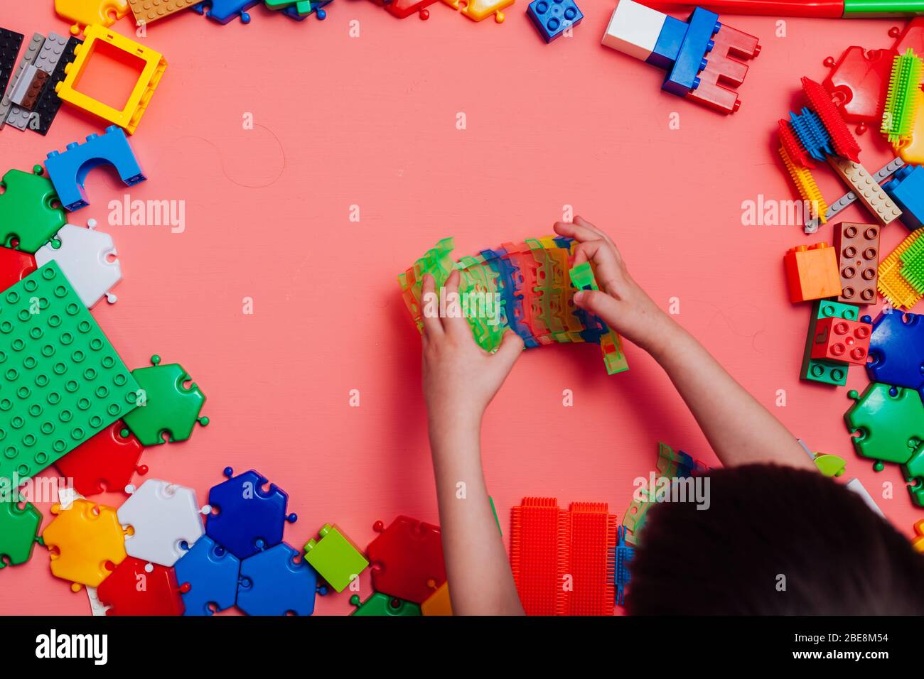 Children's developing game designer on a pink background Stock Photo ... Children's developing game designer on a pink background Stock Photo ...