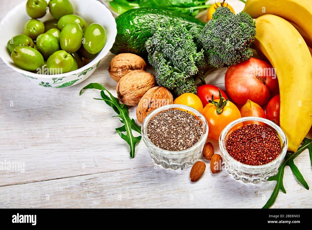 Virus protection food, coronavirus, immunity concept. Selection of food ...