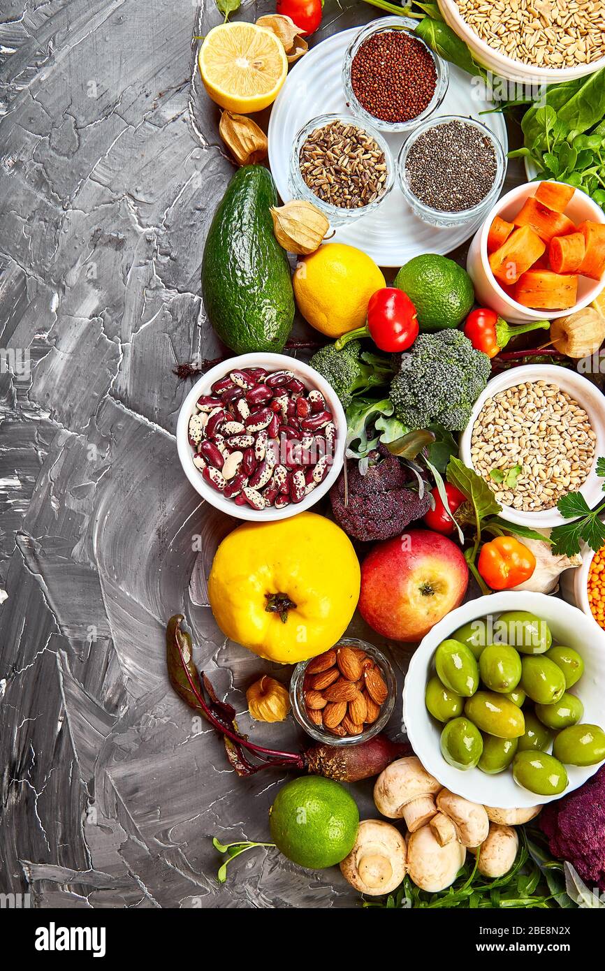 Virus protection food, coronavirus, immunity concept. Set of organic ...