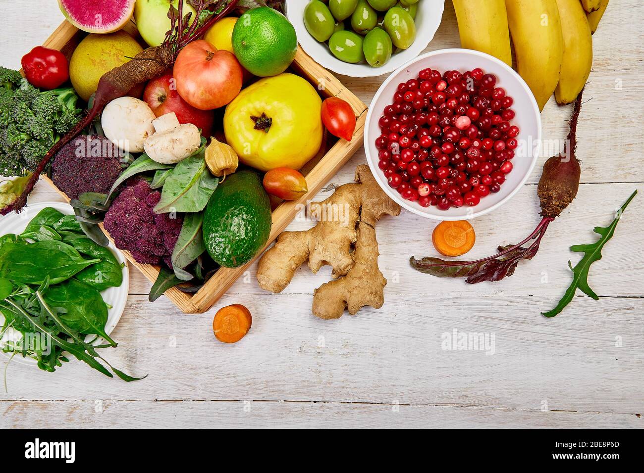 Virus protection food, coronavirus, immunity concept. Superfoods ...