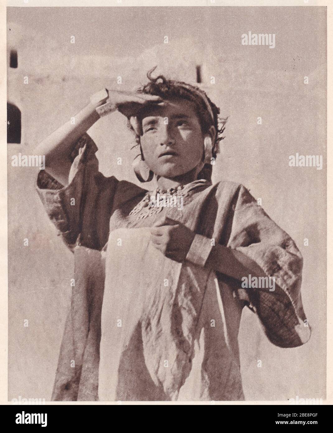 Vintage 1930s black and white photo of a young girl from Tripoli, part ...
