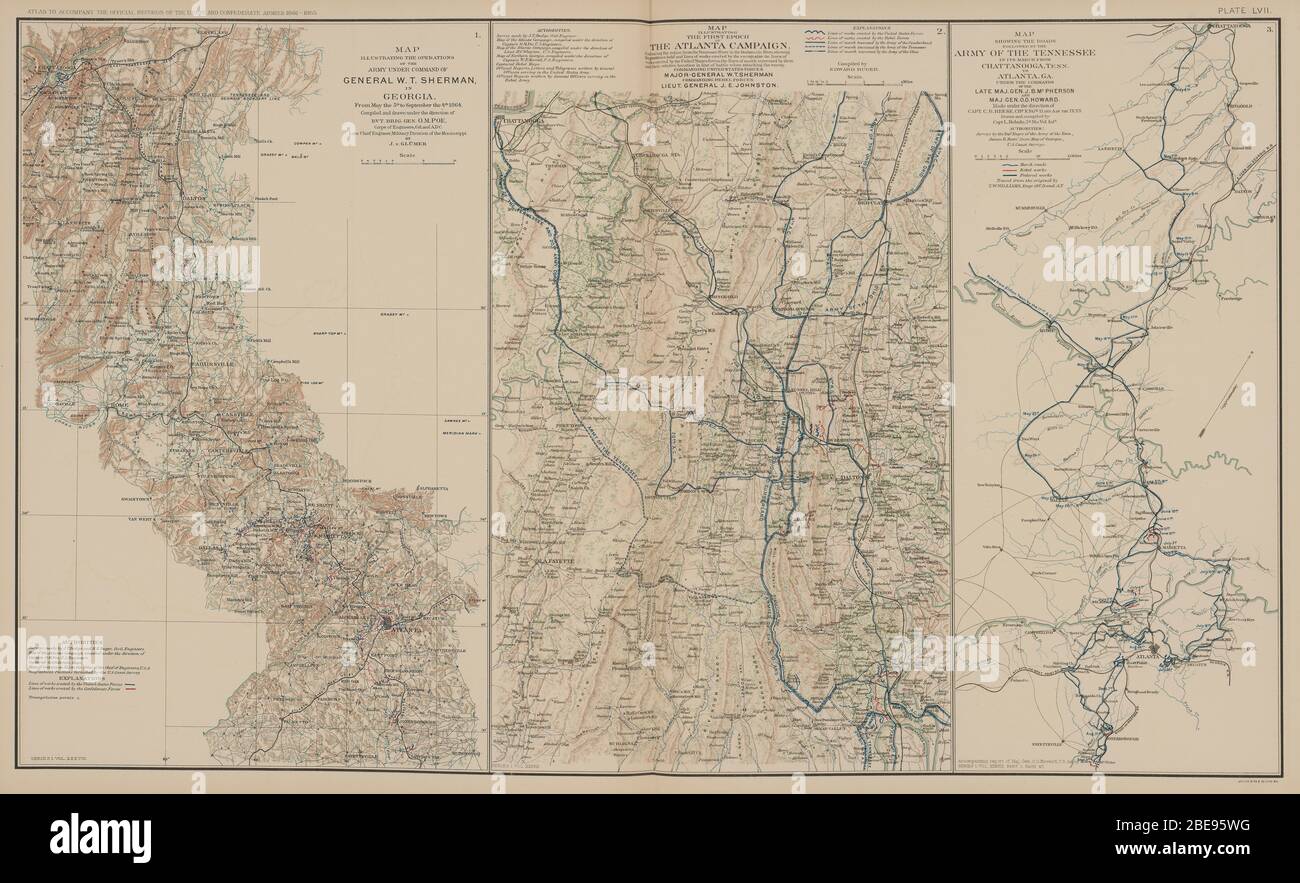 Union confederate map hi-res stock photography and images - Alamy