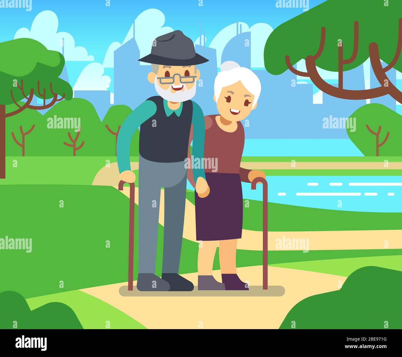 Old Couples In Love Cartoons