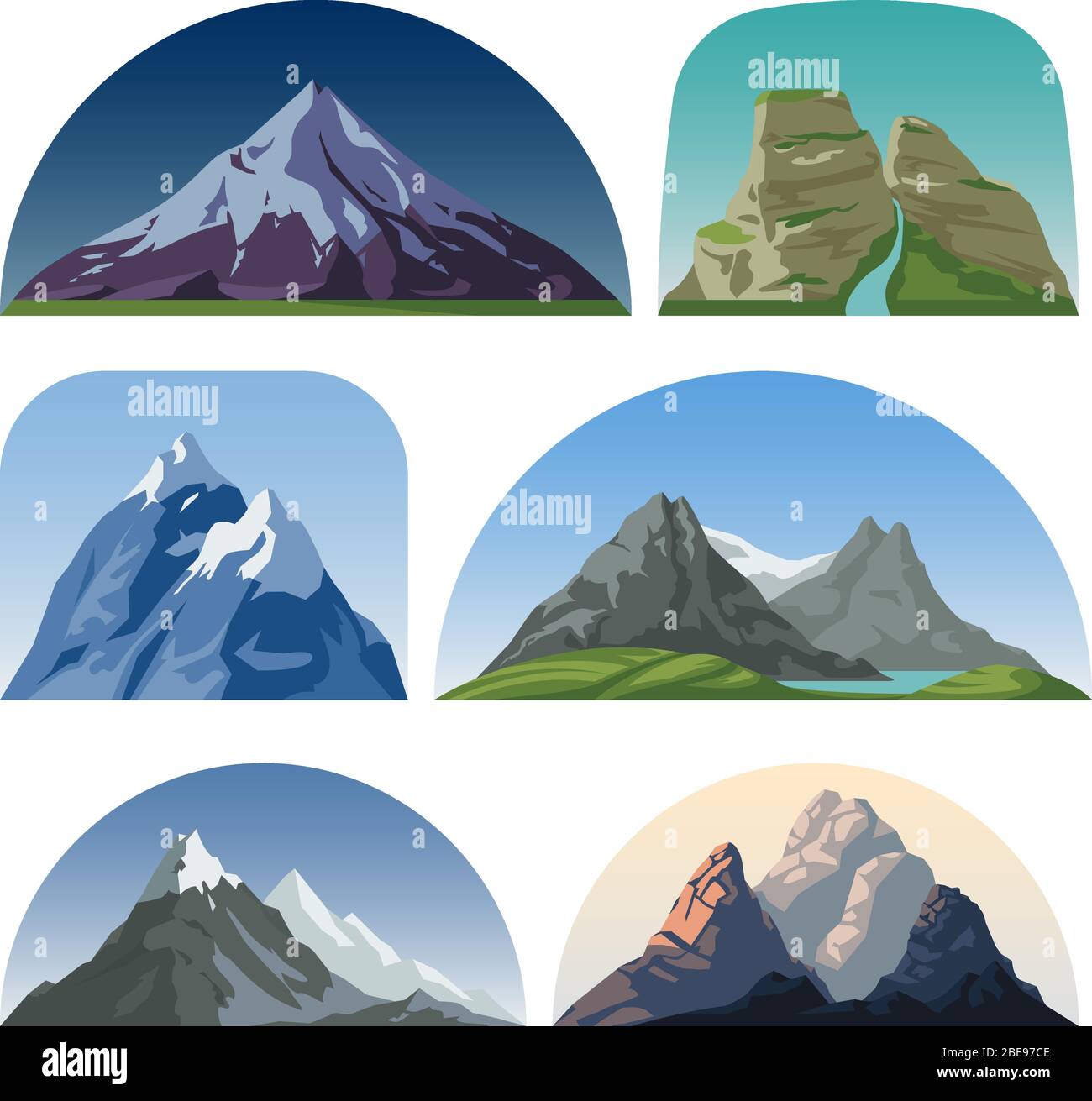 Mountain Range Cartoon