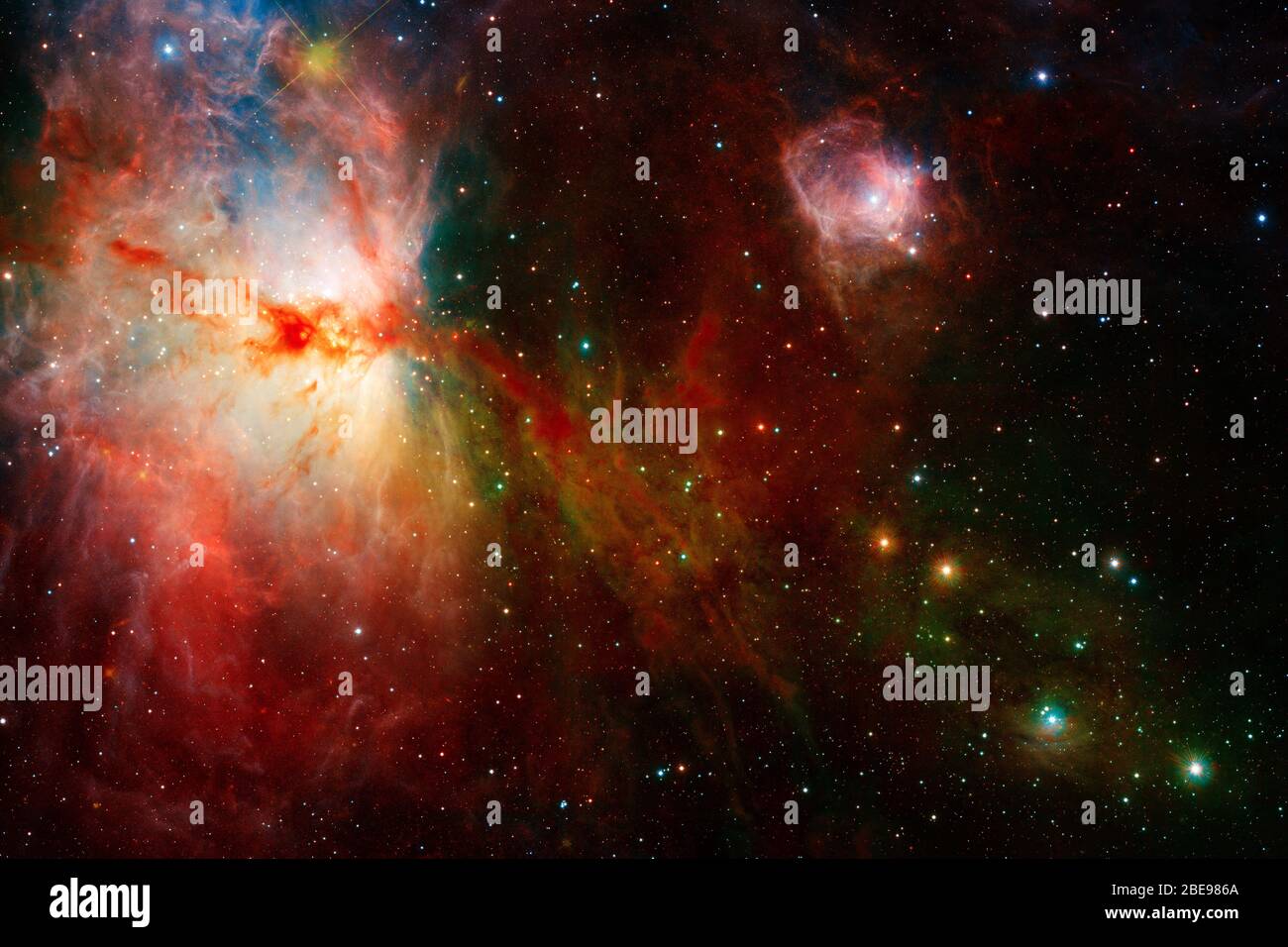 Universe scene with stars and galaxies in deep space showing the beauty ...