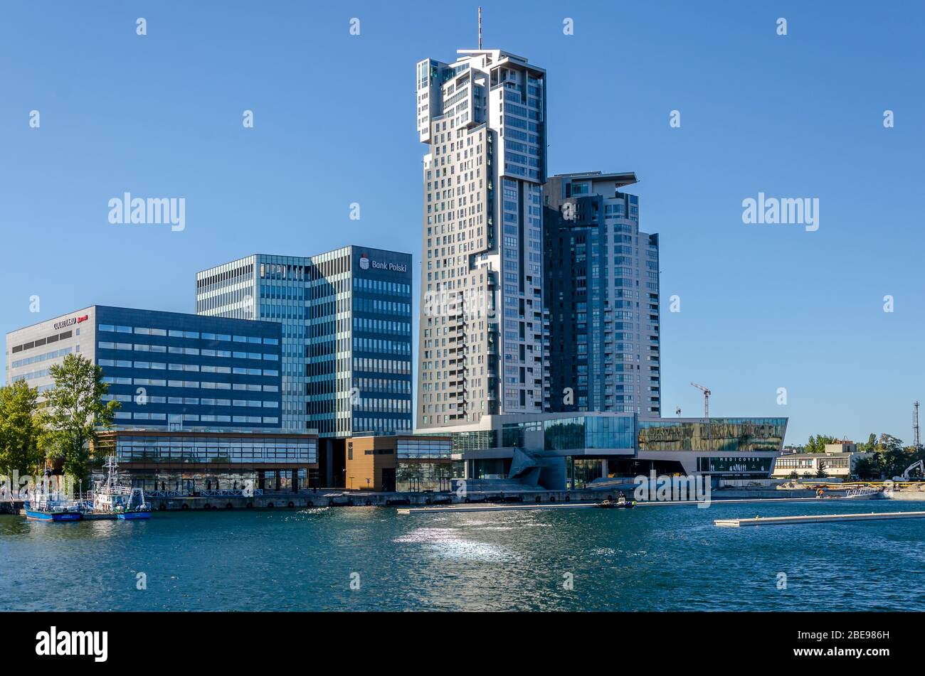 GDYNIA , POLAND 24 SEPTEMBER 2018 : Sea Towers buildings in Gdynia city ...