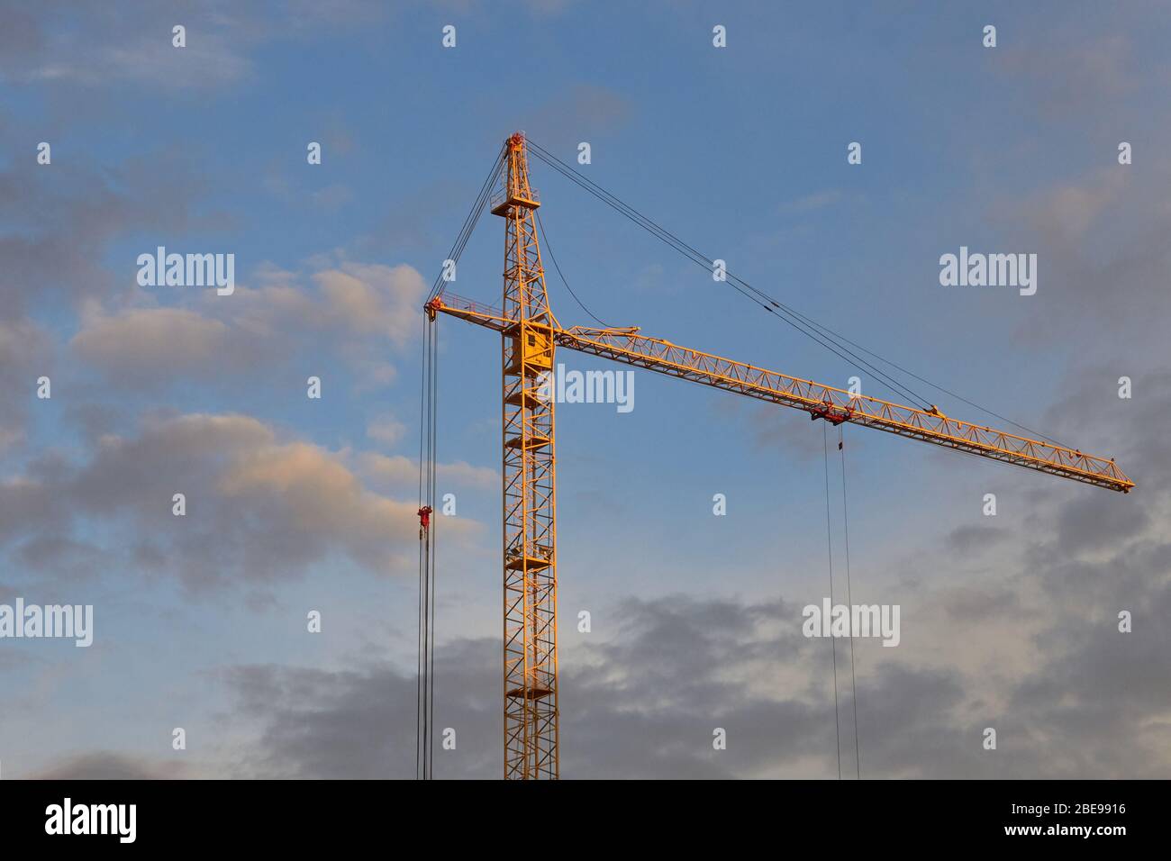 Industrial construction cranes the construction of an building Stock ...
