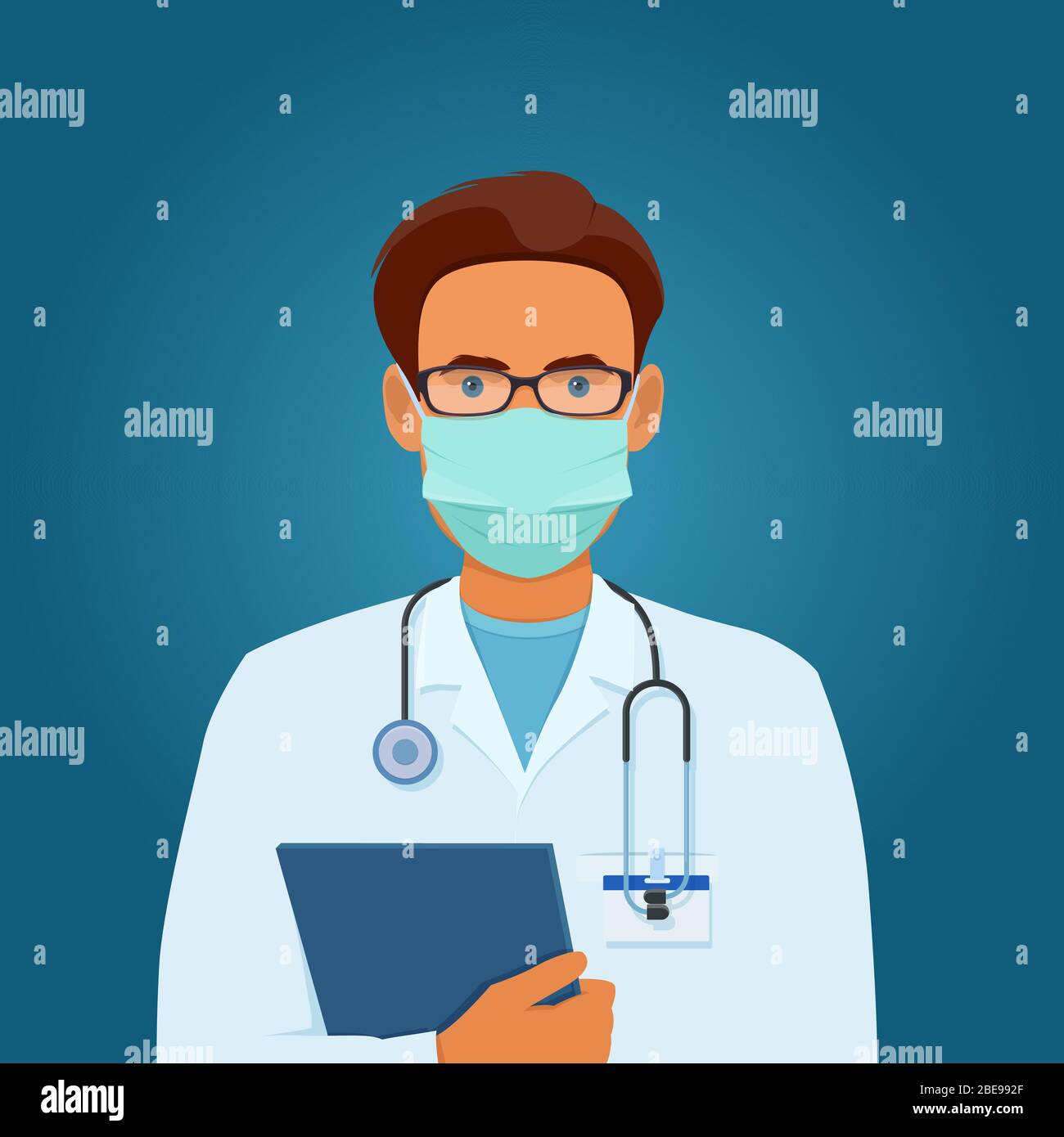 Medical health stethoscope document Stock Vector Images - Alamy