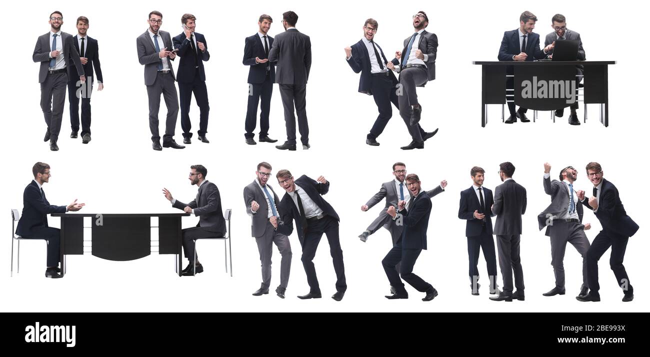 Confident businessman talking discussing work Cut Out Stock Images ...