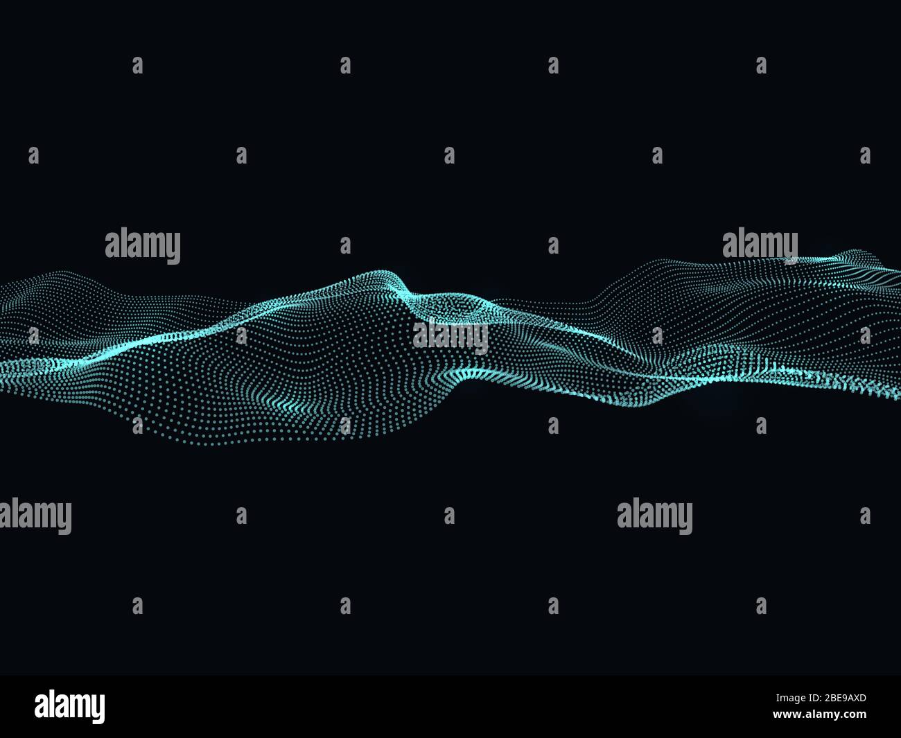Digital flow of particles. Abstract wave vector background. Graphic ...
