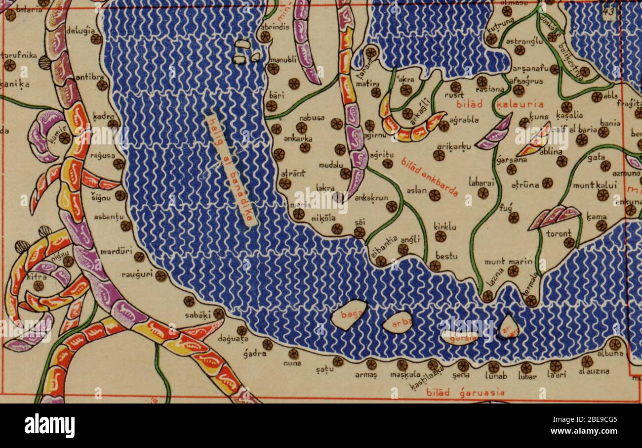 Al idrisi map of the mediterranean hi-res stock photography and images ...